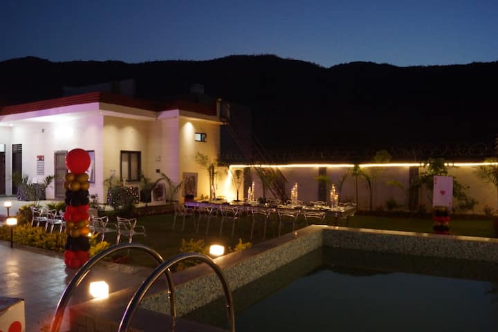 Aravali Vatika | 2br Farmhouse With Private Pool - Alwar