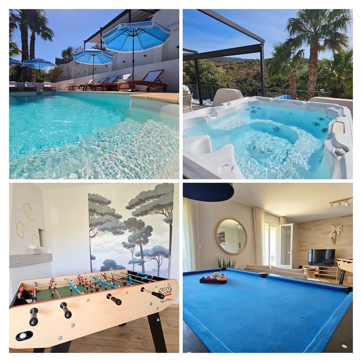 Villa Magnifique Vue Déco Bohème Chic Piscine Spa - Sainte-Maxime