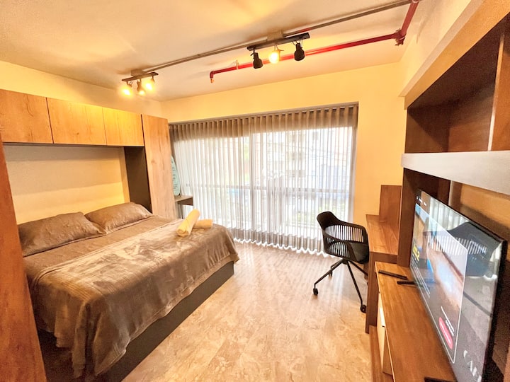 Hermoso Loft Céntrico Con Vista 360 - Medellín