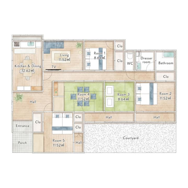 【Open Price】entire Home｜max 8｜near Airport｜aoshima - Miyazaki