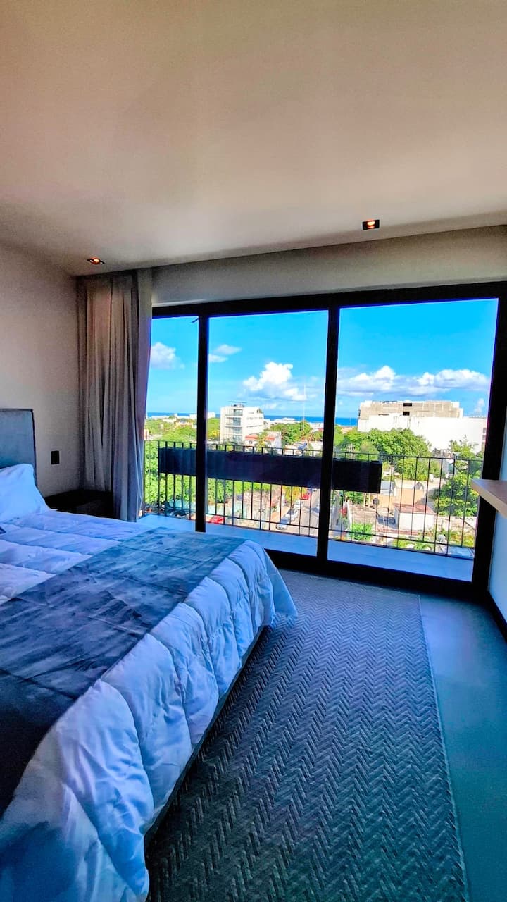 Departamento Y Rooftop Con Hermosa Vista Al Mar - Playa del Carmen