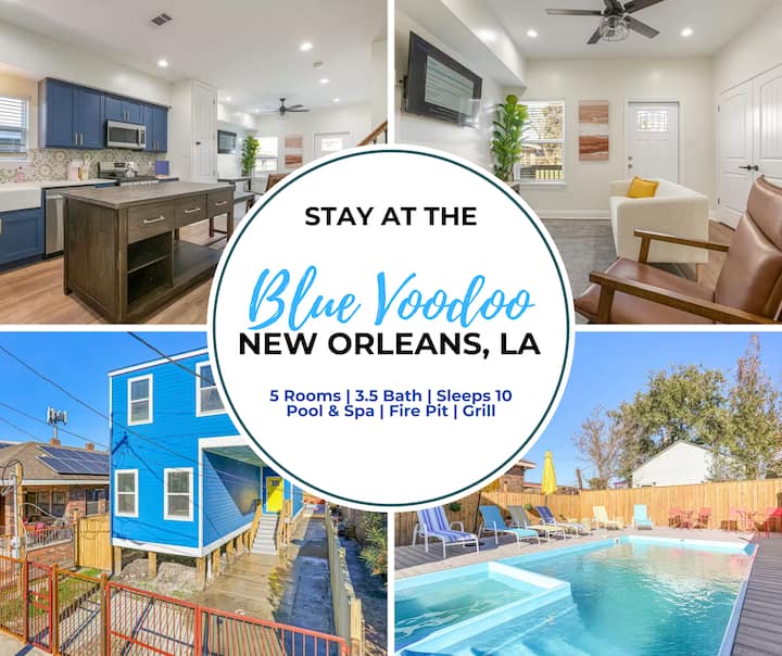 Blue Voodoo Nola Retreat W/ Plunge Pool + Parking - New Orleans, LA