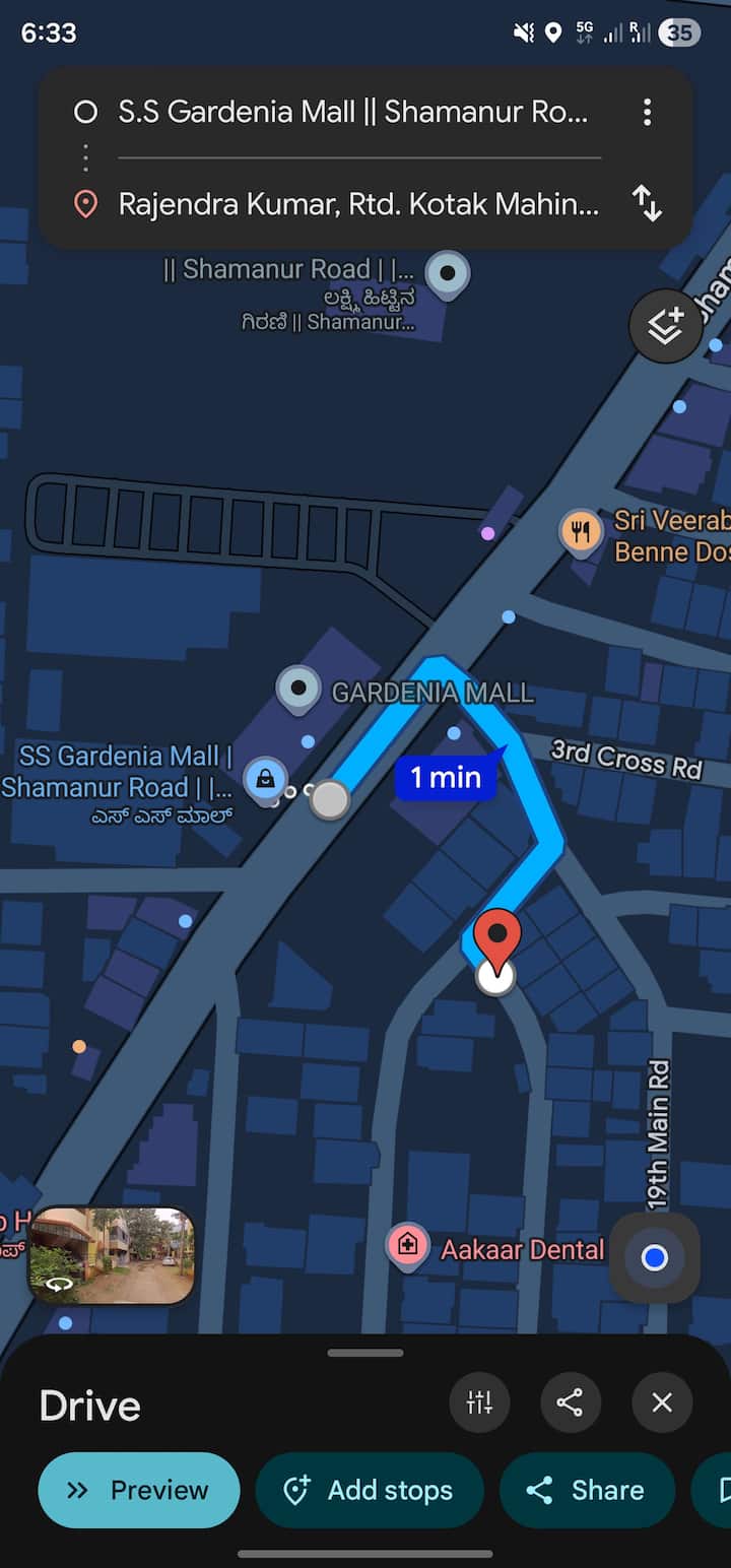 3 Private Rooms With Attach Bathrooms Near Ss Mall - Davangere