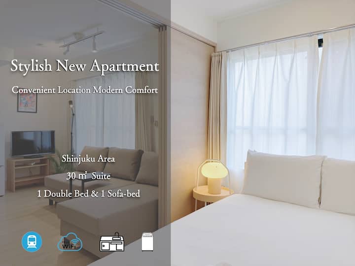 Snsa3-bright Natural Light Shinjuku｜6min Subway30㎡ - Shinjuku