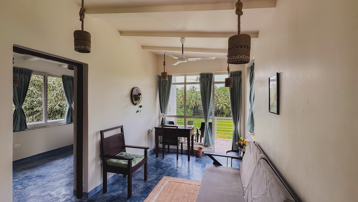 Habitaciones suite en Arambol con vistas panorámicas a los arrozales ...