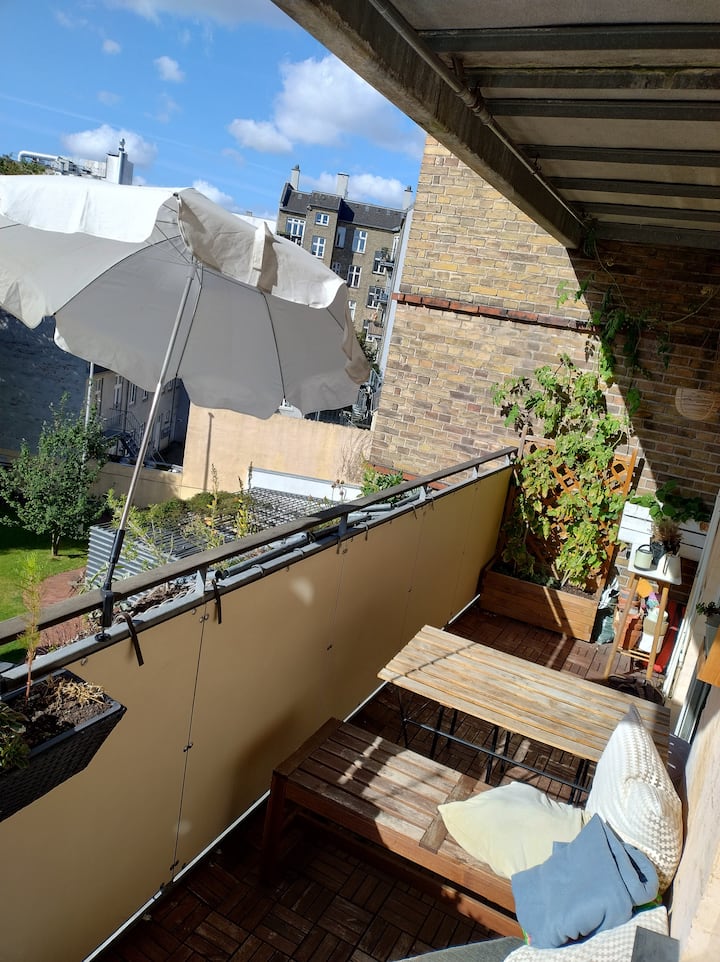 Central Lejlighed Med Stor Solrig Altan - コペンハーゲン