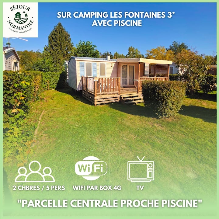 Mobilhome Cosy 5 Personnes 2 Chambres Camping 3* - Anet