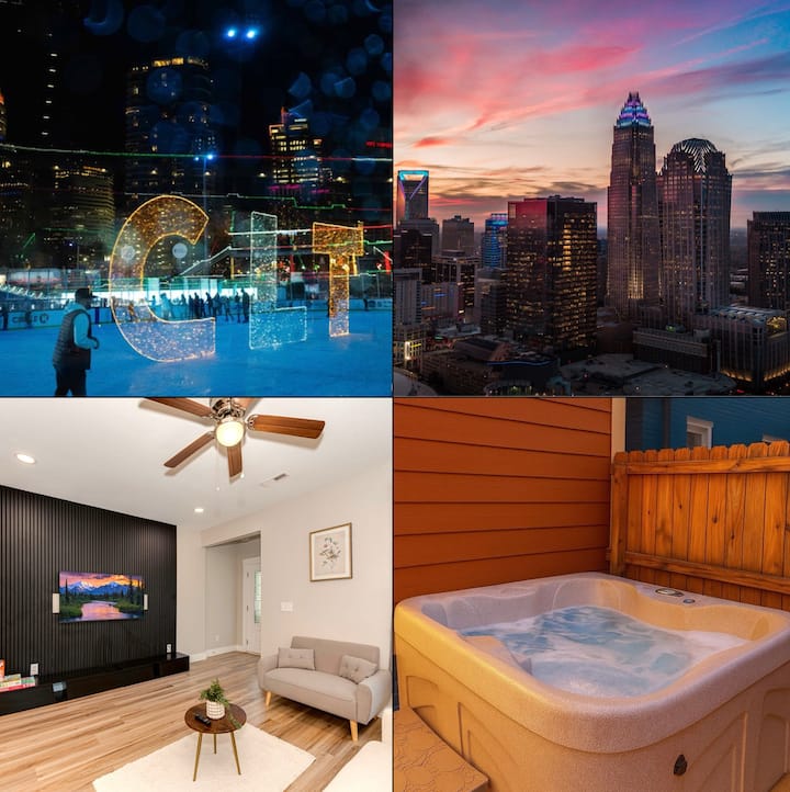 Cozy 5bd | W/ Spa Hot Tub! Near Jwu & Boa Stadium! - Charlotte, NC