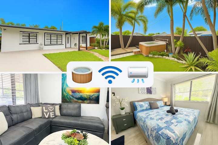 Epic Bright Modern 3br Home • Jacuzzi • Near Beach - Deerfield Beach, FL