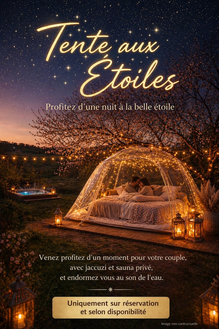Tente Aux éToiles Pour 2 Personnes+sauna+jacuzzi - Beaurepaire