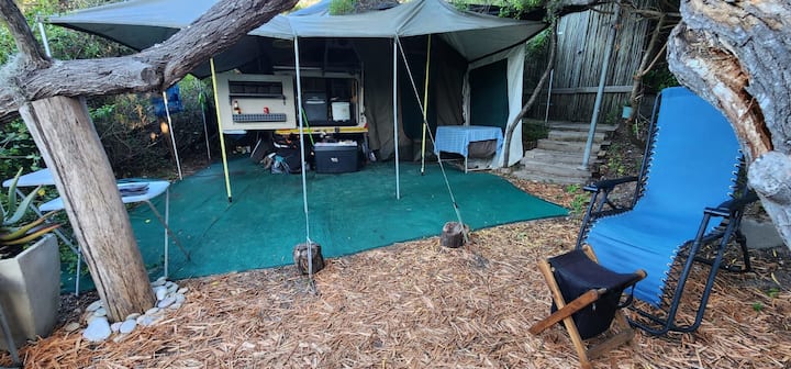 Camper Trailer On Site - Wilderness