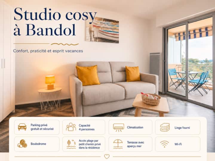 Studio, à Deux Pas Des Plages, Terrasse Et Parking - Bandol