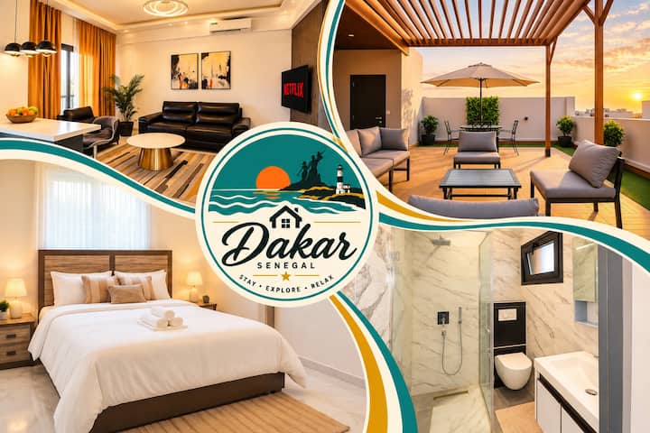 Almadies 2br | Rooftop Terrace, Desk + Parking - Dakar