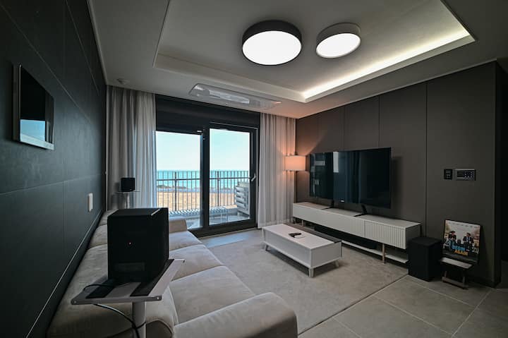 Od2)4-2#오시리아#오션뷰#롯데월드#이케아#장박환영#방2#화장실2#사운드바#영화 - Busan