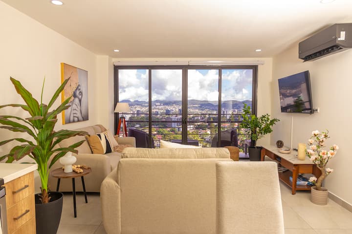 Sunset Views|luxury 3br W/balcony & Volcano Views - San Salvador