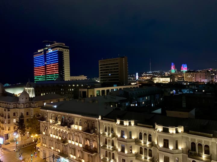 Wow Panorama • 9th Floor Sea & City •Heart Of Baku - Azerbaijan