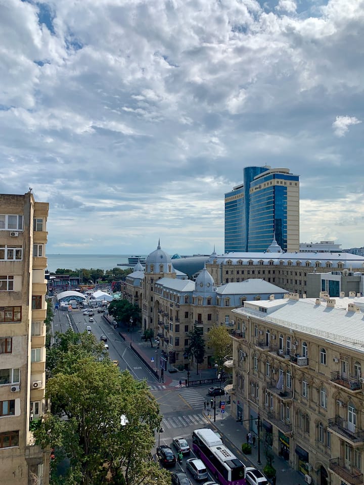 Wow Panorama  9th Floor Sea & City Heart Of Baku - Azerbaijan