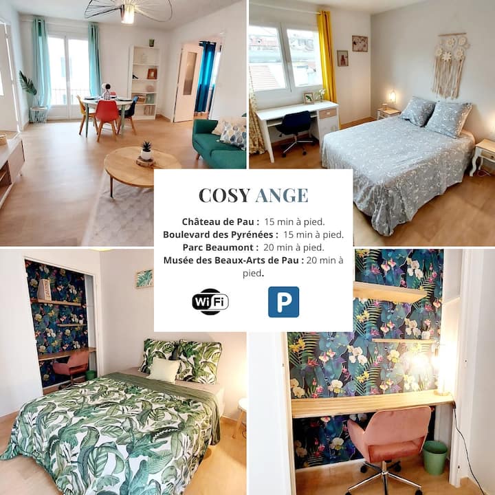 Cosy Ange T4 - Quartier Verdun, Balcon & Garage - Pau, Francia