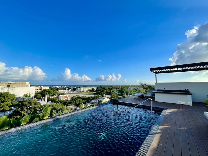 4 Blocks To Beach · Rooftop Ocean View - 플라야 델 카르멘