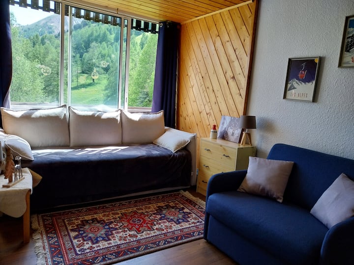 Grand Studio, Vue Nature Et Proche Pistes - Allos