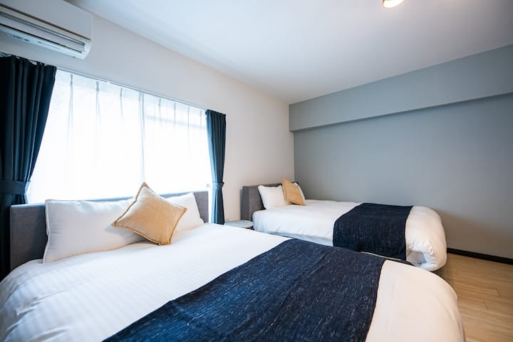 【セントラルハイツ】ダブルベッド2台　シャワールーム　禁煙 - Fukuoka