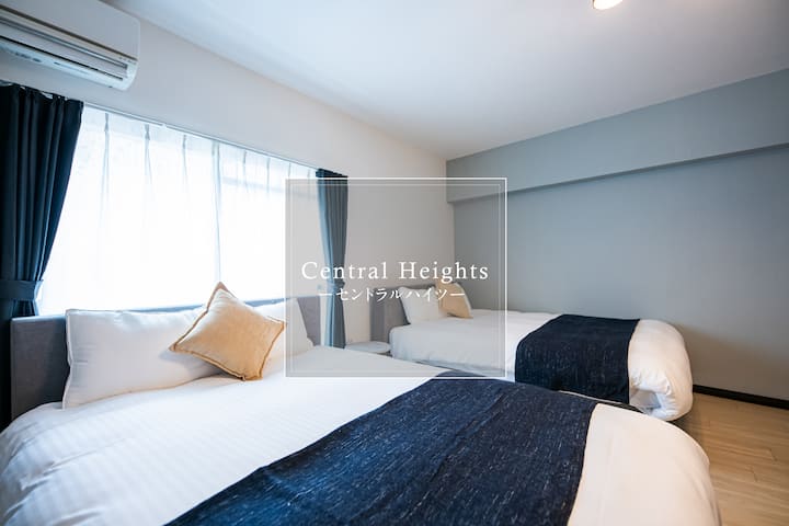 【セントラルハイツ】エコノミーツイン　ダブルベッド2台　シャワールーム　禁煙 - Fukuoka, Japan