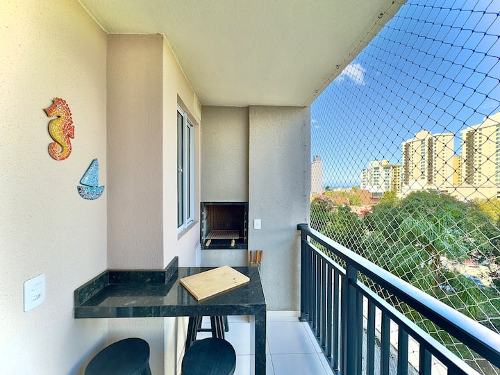 150m Praia Vista Mar Piscina Wi-fi Churrasqueira - Brazilië