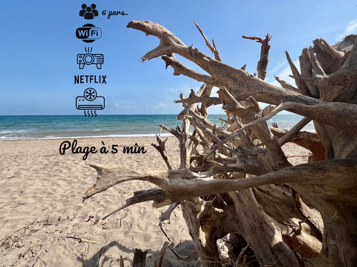 Maison Sud De La France 6 Pers, Clim, Proche Plage - Portiragnes