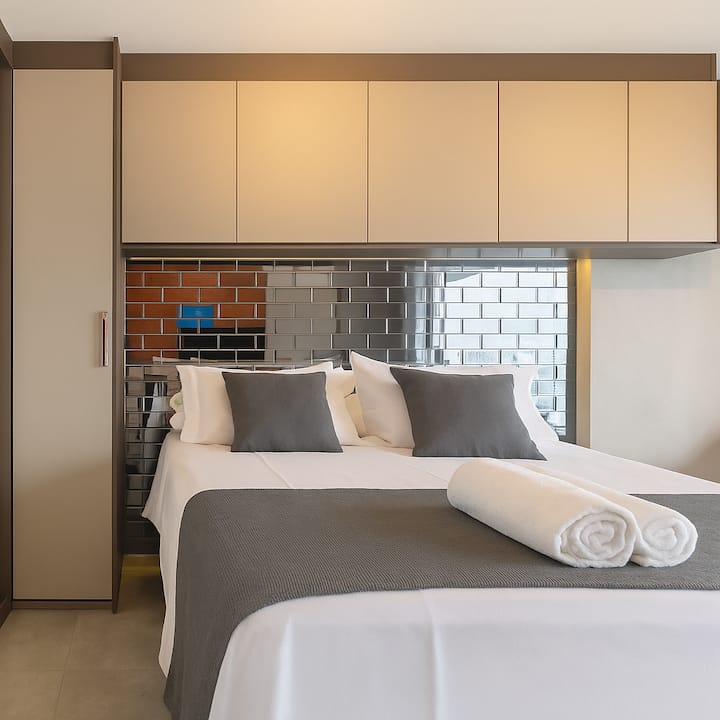 Studio Moderno 46m²-cama Queen Cittyplex Osasco - Osasco