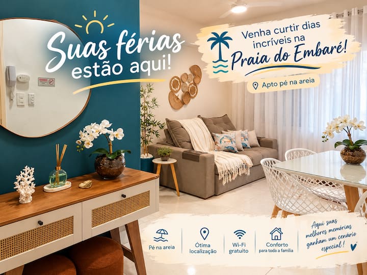 Beachfront Flat In Santos | Embaré | Air-conditioned - Santos