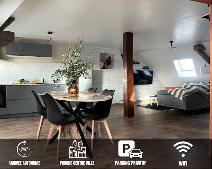 Le Grenier Chic - T3 - Parking Privé - Saint-Omer