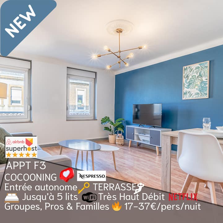 Terrasse -5 Lits -Pros Cattenom/btp, Compét&tribus - Thionville