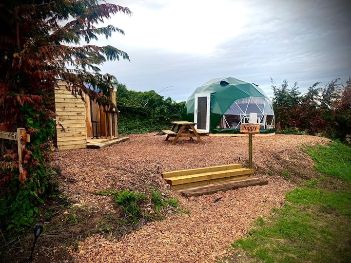 Poppy - Our Unique Geo Dome With Lakeside Views. - Shaftesbury