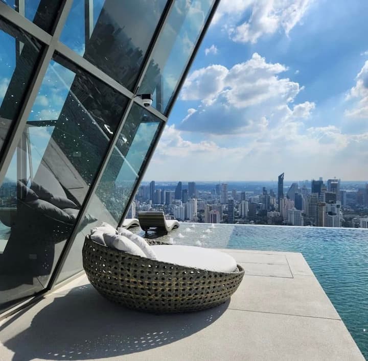 Infinitypool/ Cityskyline/ Near Mrt-btsasok 4 Min - Bangkok