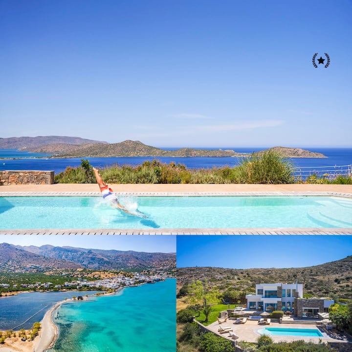 5' To Beach / Pr. Heated Pool / Breathtaking Views - Agios Nikolaos