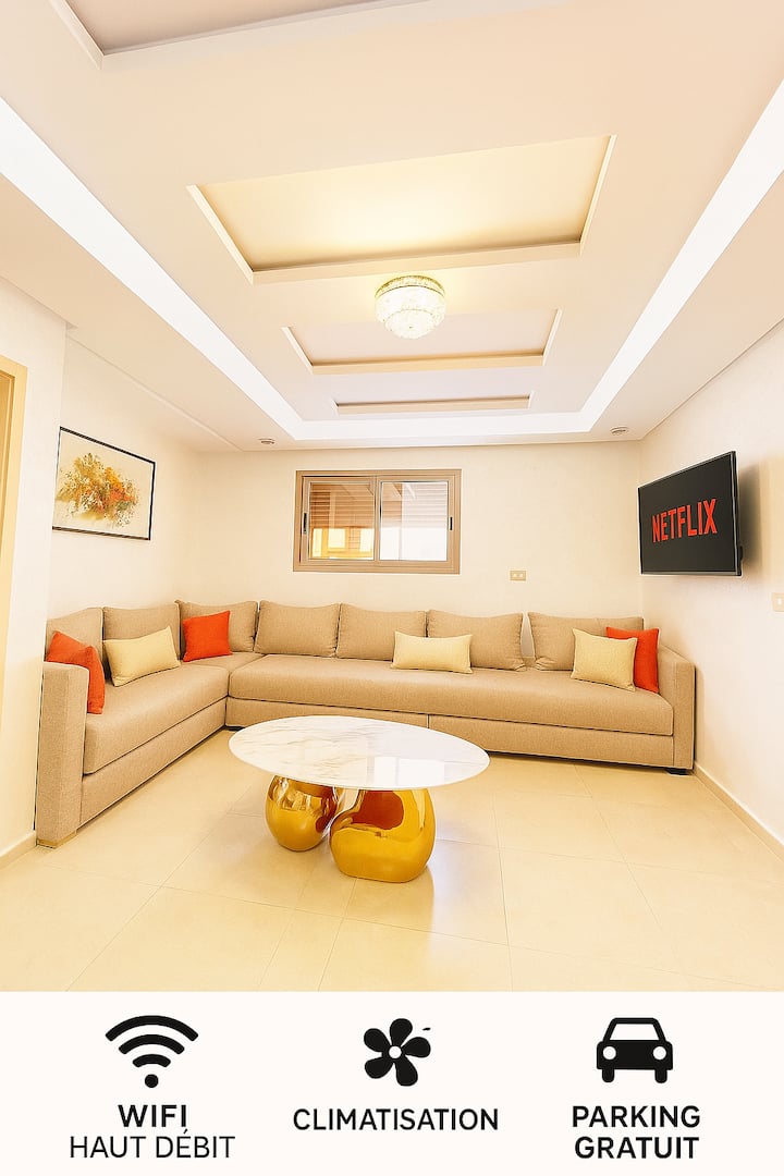 Appartement Spacieux 3 Lits & Cour Privée à Agadir - Agadir