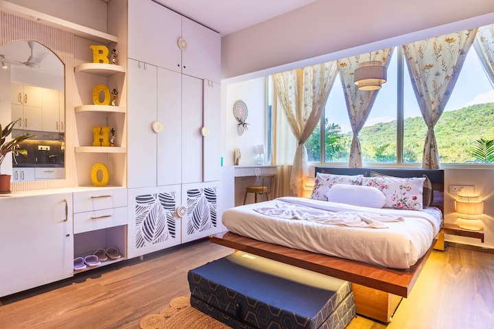 Aura By Boho | Lux Forest View W Pool & Kitchen - Anjuna