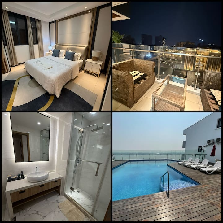 Upscale 3br Apartment With Pool, Gym & City Views - 金沙薩