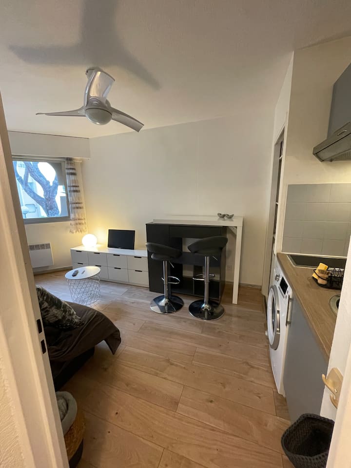 Studio Au Calme Dans Une Résidence Avec Parking - Antibes