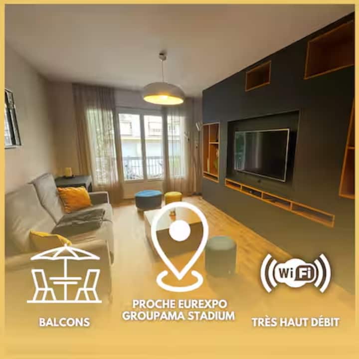 Appartement Spacieux à Bron - 30' Groupama Stadium - Bron