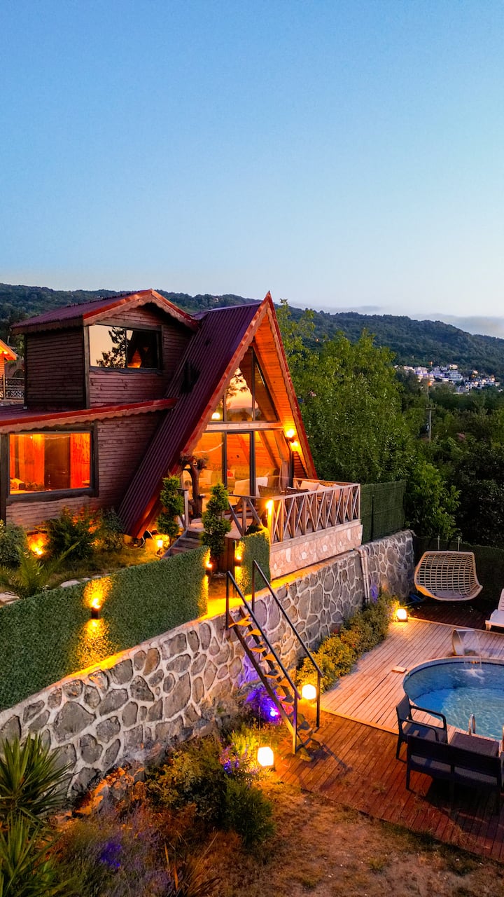 Doğa Icinde ıSıtma Havuzlu Göl Manzaralı Bungalov - Sapanca