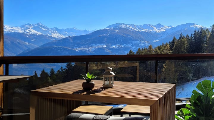 Le Visionnaire. 2br With Panoramic Mountain Views - Crans-Montana