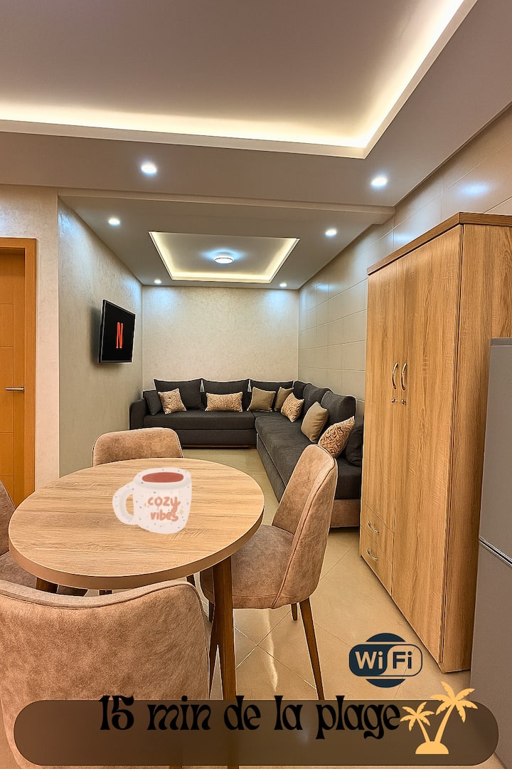 Studio Cosy & Lumineux/wifi Haut Débit - Agadir