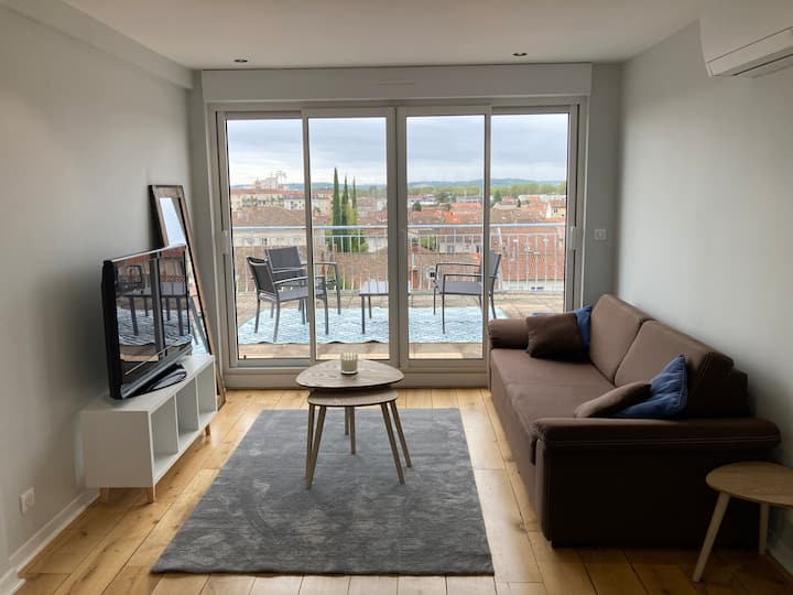T3 Lumineux Avec Grande Terrasse - Cœur De Ville - Agen