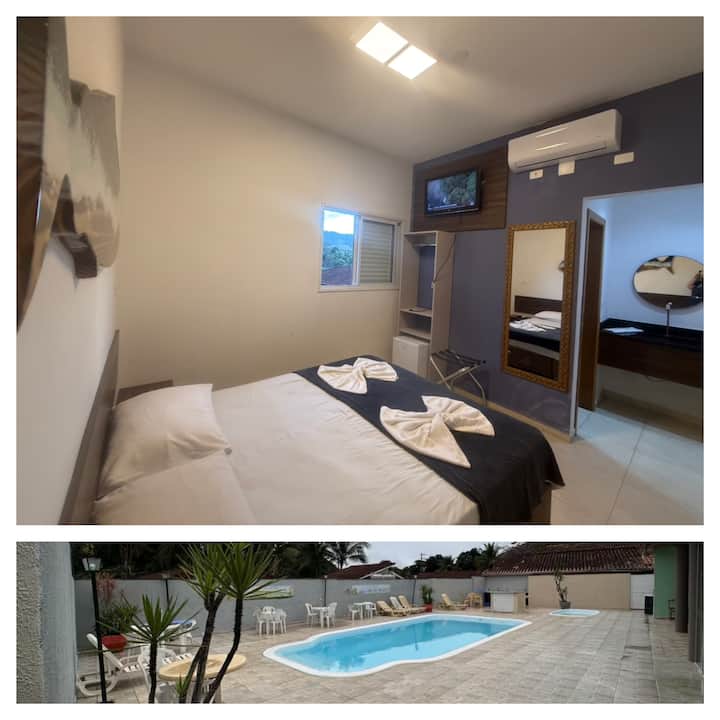 114– 180m Praia Enseada, Ar, Frigobar, Enxoval - Ubatuba