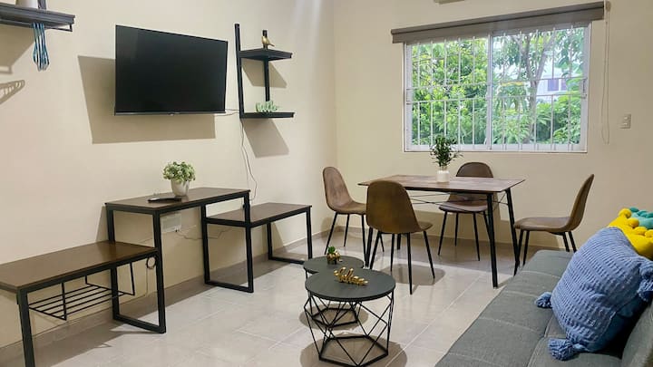 Bello Depa Climatizado En Veracruz C/garage-cocina - Costa Dorada