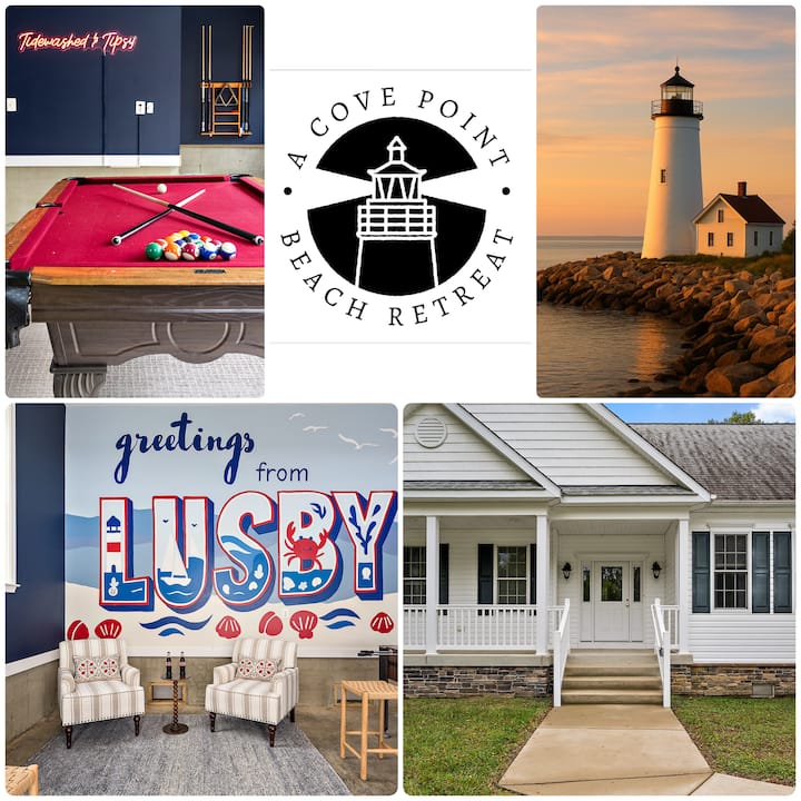 Retreat For 12 W/private Beach, Gamerm, & Movie Rm - Calvert Cliffs State Park, Lusby