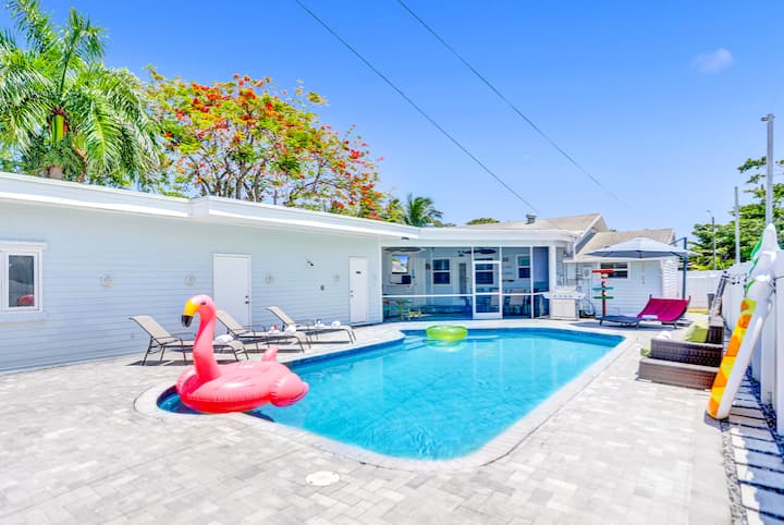 New~spacious Htd Pool Villa~3 Kings~huge Game Room - Dania Beach, FL