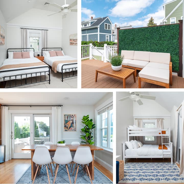 Lux Townhouse Steps To T, Zen Patio + 4 Parking - Somerville, MA