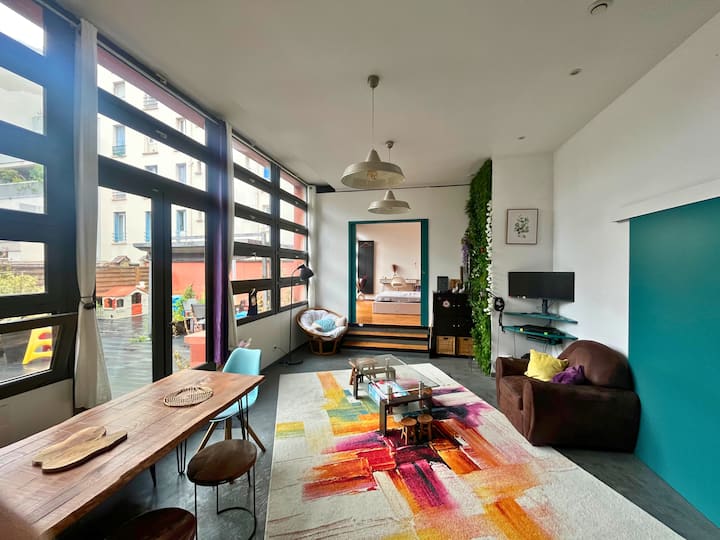 Chic Designer Loft+terrace, Stade De France+paris - Aubervilliers